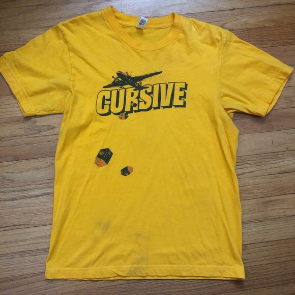 American Apparel | Shirts | Cursive Band Tour Shirt | Poshmark